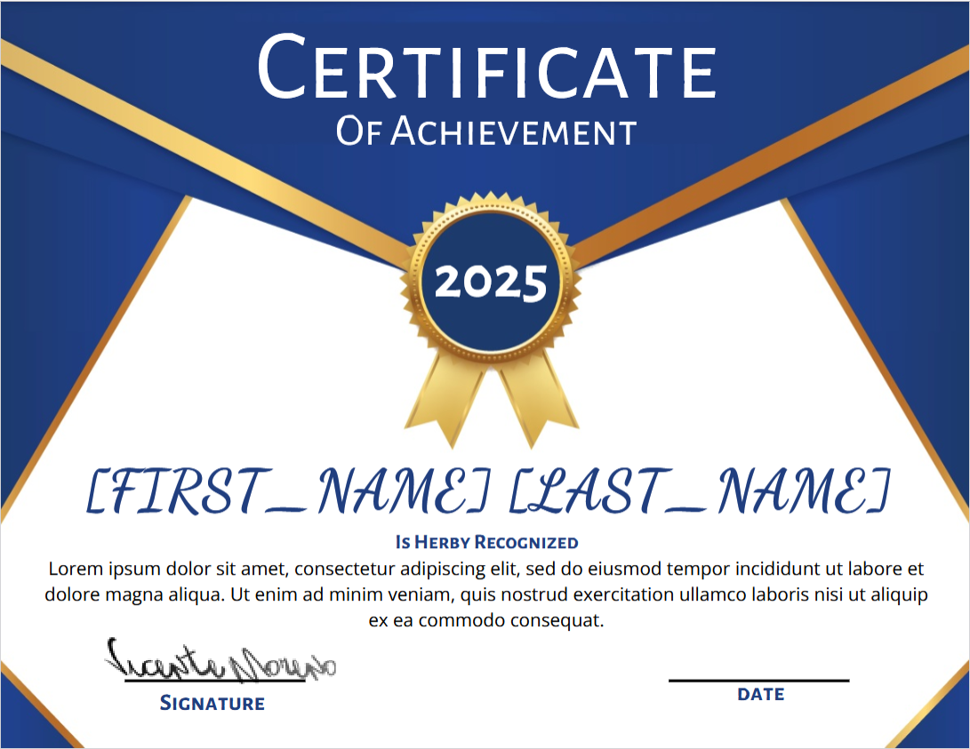 Certificate of Achievement Templates - SimpleCert Certificate of Achievement Templates - SimpleCert