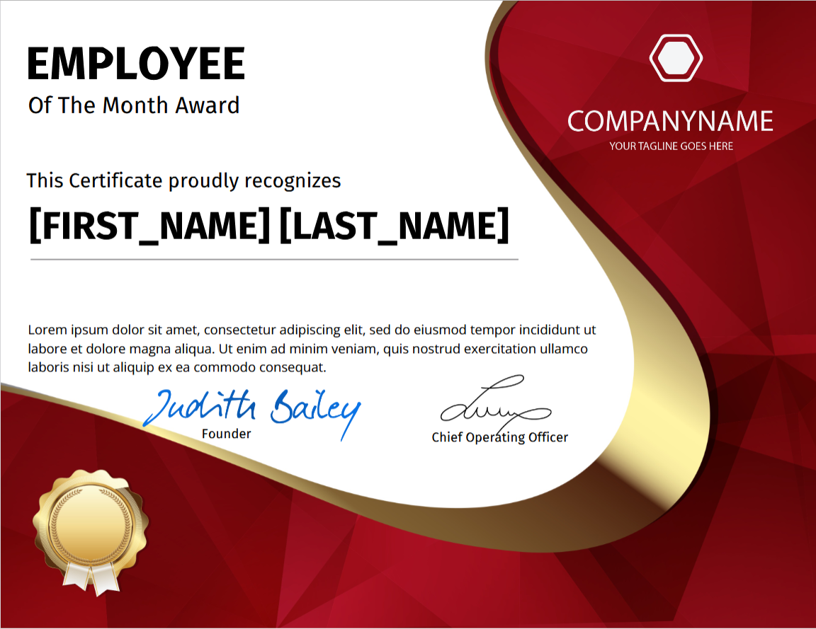 Real Estate Certificates and Award Templates - SimpleCert®