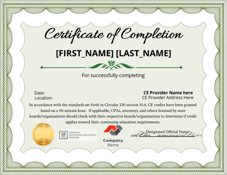 Certificate of Completion Templates: Printable & Free